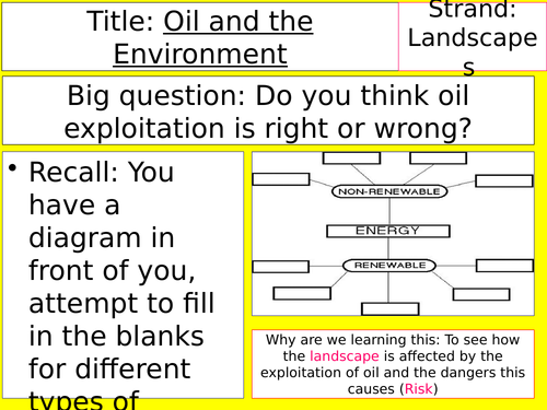 Oil and the environment | Teaching Resources
