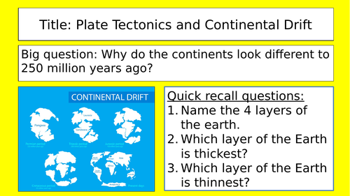 Plate tectonics and continental drift | Teaching Resources