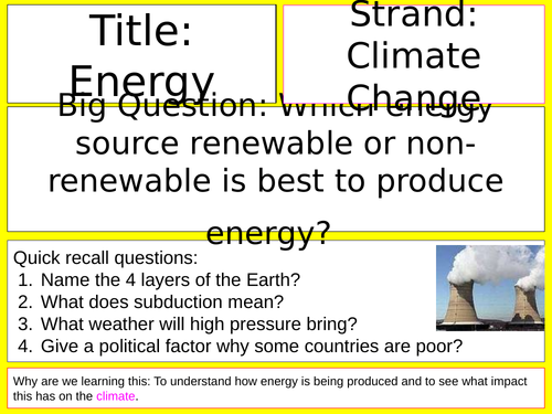 Introduction to energy | Teaching Resources