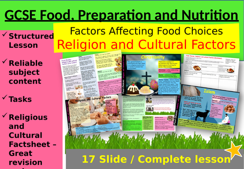 Factors affecting Food Choices: Religion | Teaching Resources
