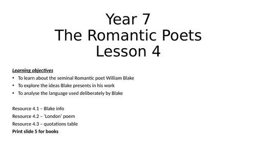 KS3 Poetry and Creative Writing SoL | Teaching Resources