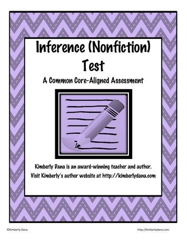 Inferences (Nonfiction) Test Assessment | Teaching Resources