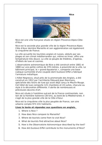 AQA / EDEXCEL Studio GCSE French (Higher) –Module 1– On va voir un ...