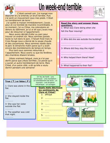 Le week-end dernier / Last weekend | Teaching Resources