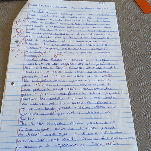 Examine Hagiographical interpretations of Buddha's Birth (25 ...