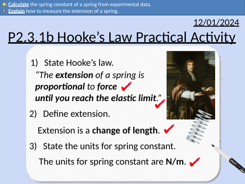 GCSE Physics: Hooke's Law Practical | Teaching Resources