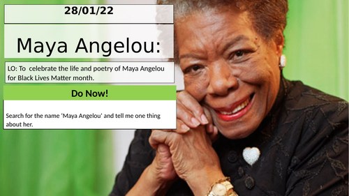 KS3 poetry lessons celebrating the poetry of Maya Angelou | Teaching ...