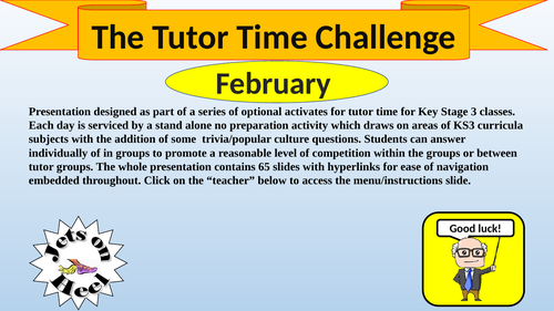 Tutor Time February Quiz | Teaching Resources