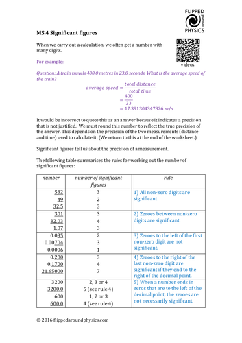 Significant figures | Teaching Resources