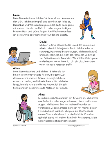 All About Me German Reading: Über Mich (Icebreaker) | Teaching Resources