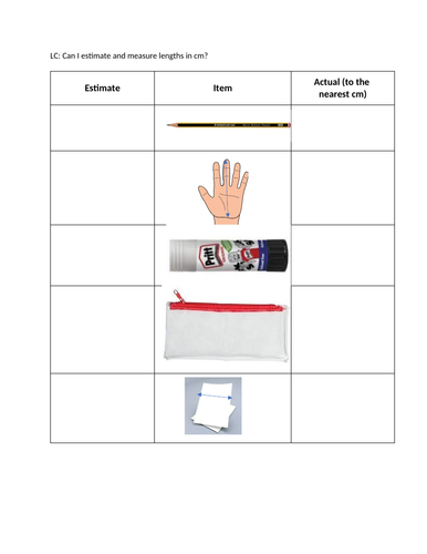 Estimate and Measure | Teaching Resources
