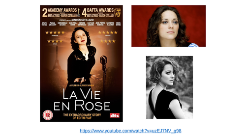 Le cinéma / Les films / Cinema / Films / La Vie en Rose | Teaching ...