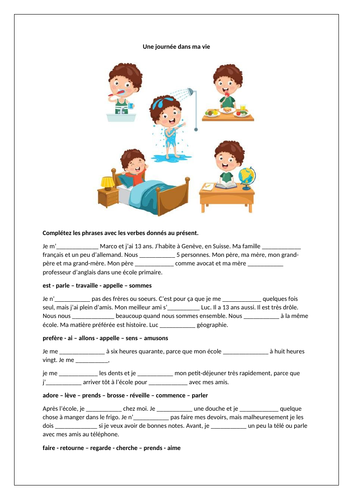 La routine / Daily routine | Teaching Resources