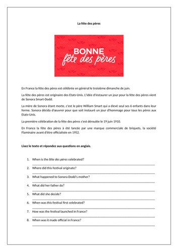 La fête des pères / Father's Day / Les fêtes et les traditions ...