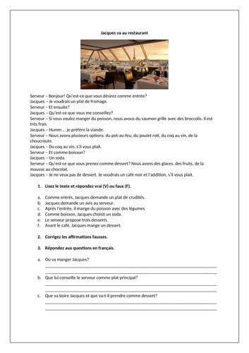 AQA/EDEXCEL Studio GCSE French (Higher) – Module 5 – Bon appétit ...