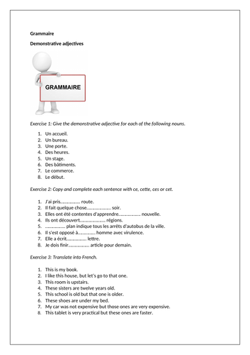 AQA/EDEXCEL Studio GCSE French (Higher) – Module 5 – On négocie au souk ...