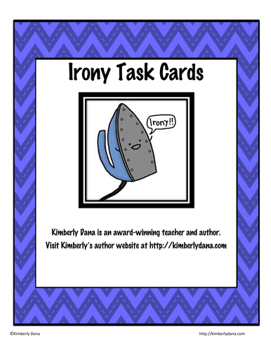 Irony Task Cards | Teaching Resources