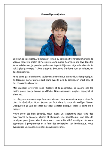 AQA/EDEXCEL Studio GCSE French (Higher) –Module 6–L’école chez nous ...