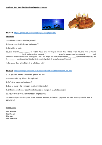 L'Epiphanie et La galette des rois | Teaching Resources