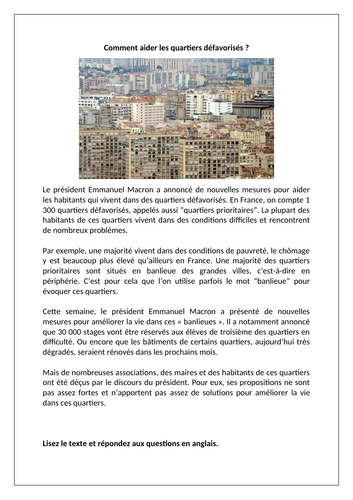 AQA/EDEXCEL Studio GCSE French (Higher) – Module 8 – Point de départ ...