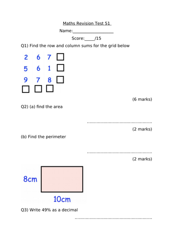 maths-revision-test-51-teaching-resources