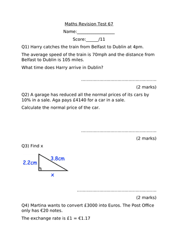 maths-revision-test-67-teaching-resources