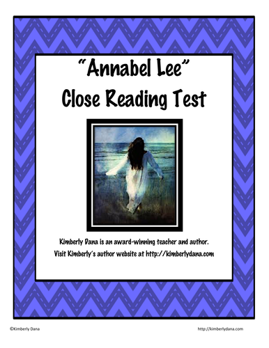 Annabel Lee by Edgar Allan Poe Test Assessment | Teaching Resources