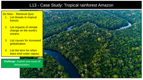 Case Study Tropical Rainforest Amazon AQA | Teaching Resources