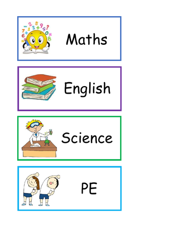 Visual Timetable Cards | Teaching Resources