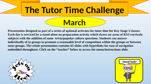 Tutor Time March Quiz | Teaching Resources