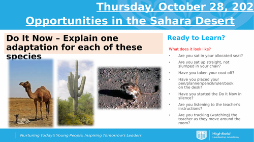 AQA Opportunities in Hot Deserts | Teaching Resources