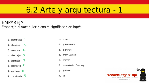 AS Spanish Lesson 6.2 Arte y arquitectura | Teaching Resources