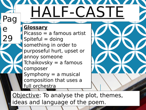 Half Caste GCSE Edexcel Conflict Poetry Anthology | Teaching Resources