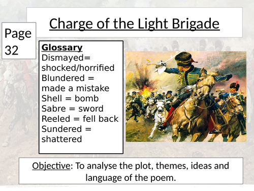Charge of the Light Brigade GCSE Edexcel Conflict Poetry Anthology ...