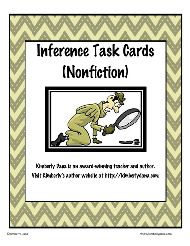 Inferences Task Cards - Nonfiction | Teaching Resources