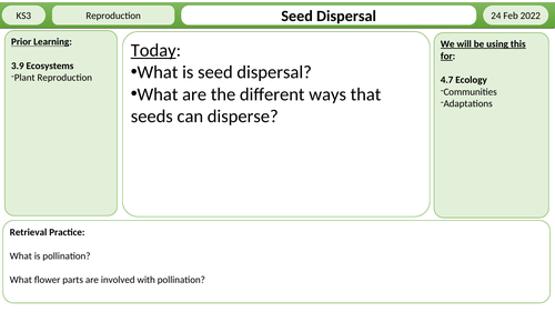 Seed Dispersal | Teaching Resources