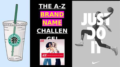 Fun starter: SHOP / BRAND NAME A-Z Challenge! | Teaching Resources