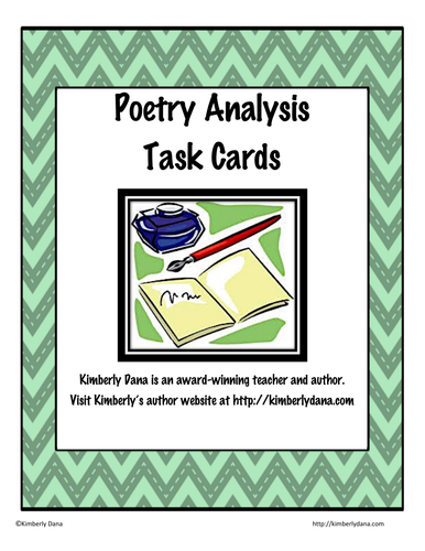 Poetry Task Cards | Teaching Resources