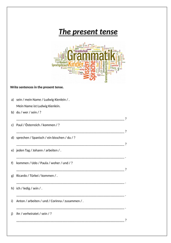 Present tense | Teaching Resources