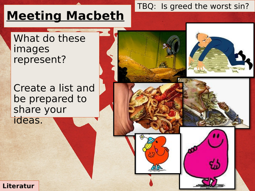 Macbeth Banquet act 3 scene 4 greed lesson | Teaching Resources