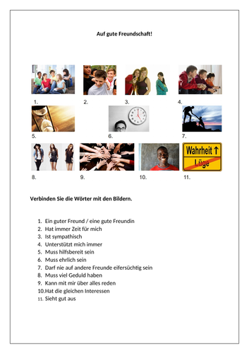 Freundschaft / Friendship | Teaching Resources