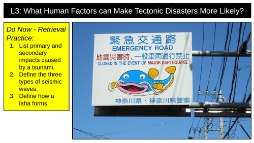 Tectonic Disasters AQA | Teaching Resources
