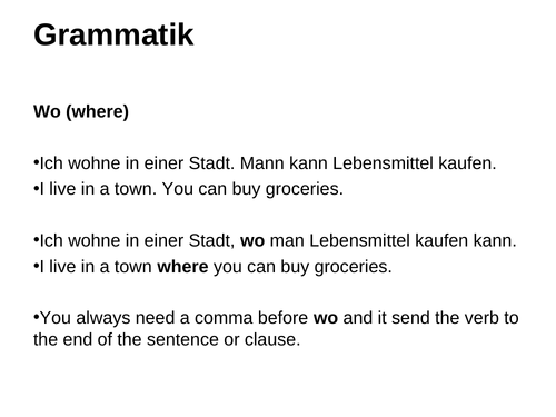 AQA/EDEXCEL Stimmt GCSE German (Higher) – Kapitel 6 - Meine Stadt: Vor ...