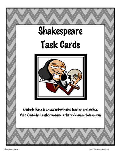 Shakespeare Task Cards | Teaching Resources