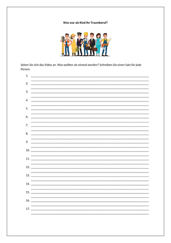 Traumberuf / Dream job | Teaching Resources