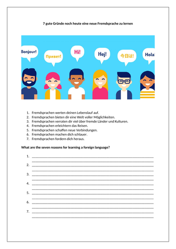 AQA/EDEXCEL Stimmt GCSE German (Higher) – Kapitel 7 – Sprachen ...