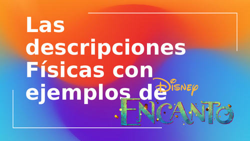 Encanto Spanish Physical Descriptions Colours (with or without Pear ...