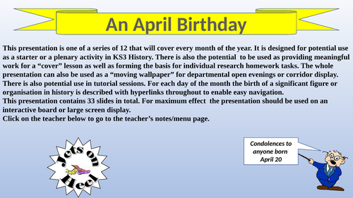 An April Birthday | Teaching Resources