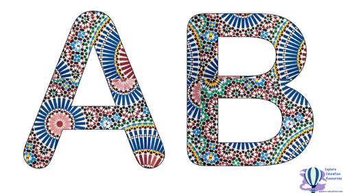 Islamic Pattern Lettering and Numbers | Teaching Resources
