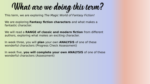 Exploring the Genre - Fantasy Fiction | Teaching Resources